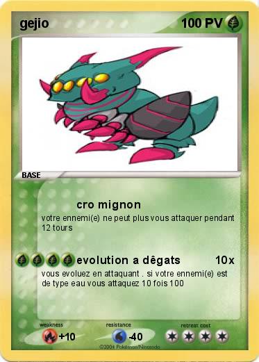 Pokémon gejio - cro mignon - Ma carte Pokémon