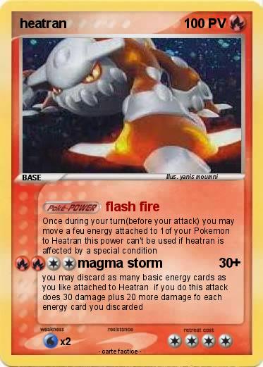 Pokémon heatran 613 613 - flash fire - Ma carte Pokémon
