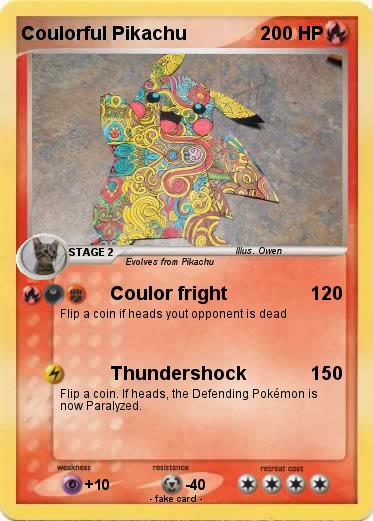 Pokémon Coulorful Pikachu - Coulor fright - My Pokemon Card
