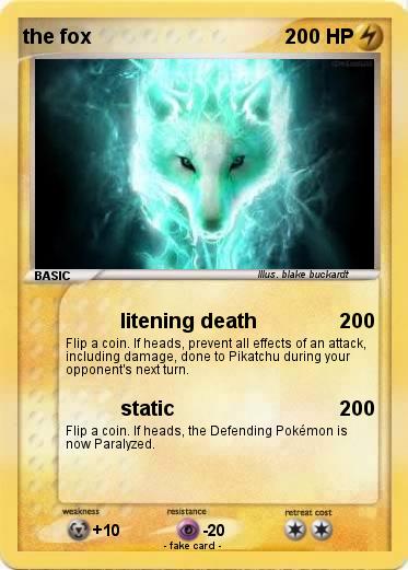 Pokémon the fox 33 33 - litening death - My Pokemon Card