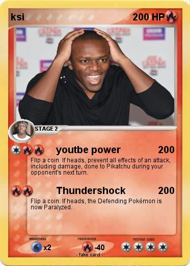 Pokémon ksi 98 98 - youtbe power - My Pokemon Card