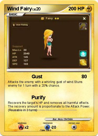 Pokémon Wind Fairy - Gust - My Pokemon Card