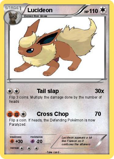 Pokémon Lucideon 1 1 - Tail slap - My Pokemon Card