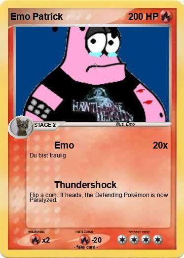 Pokémon Emo Patrick 3 3 - Emo - My Pokemon Card