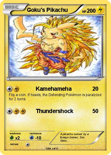 Pokémon Goku s Pikachu - Kamehameha - My Pokemon Card