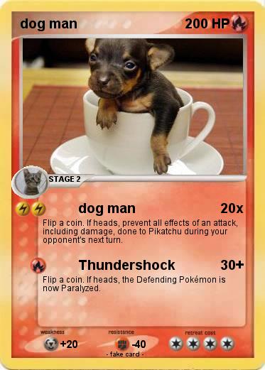 Pokémon dog man 33 33 - dog man - My Pokemon Card