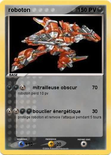 Pokémon roboton - mitrailleuse obscur - Ma carte Pokémon