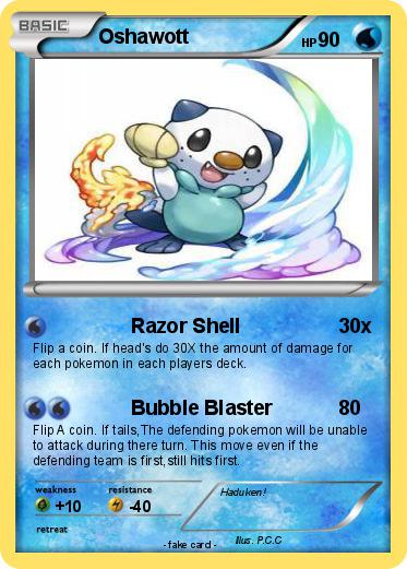 Pokémon Oshawott 1004 1004 - Razor Shell - My Pokemon Card