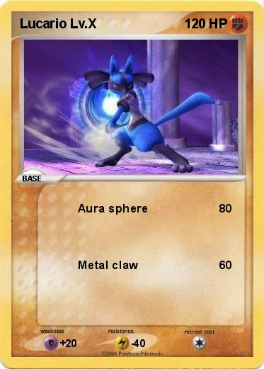 Pokémon Lucario Lv X 27 27 - Aura sphere - My Pokemon Card