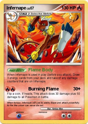 Pokémon Infernape 207 207 - Flame Body - My Pokemon Card