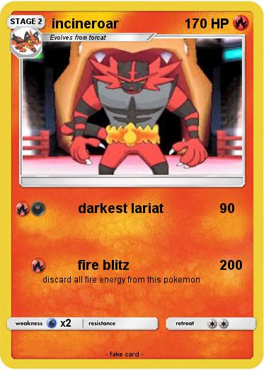 Pokémon incineroar 113 113 - darkest lariat - My Pokemon Card