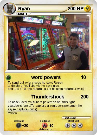 Pokémon Ryan 1165 1165 - word powers - My Pokemon Card