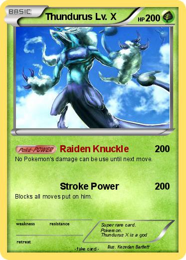 Pokémon Thundurus Lv X 2 2 - Raiden Knuckle - My Pokemon Card