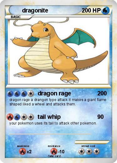 Pokémon dragonite 558 558 - dragon rage - My Pokemon Card