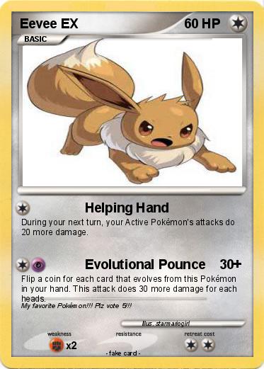 Pokémon Eevee EX 23 23 - Helping Hand - My Pokemon Card