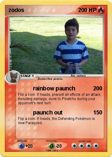 Pokémon zodos - rainbow paunch - My Pokemon Card