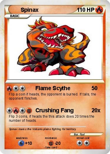 Pokémon Spinax 4 4 - Flame Scythe - My Pokemon Card