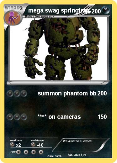 Pokémon mega swag springtrap - summon phantom bb - My Pokemon Card