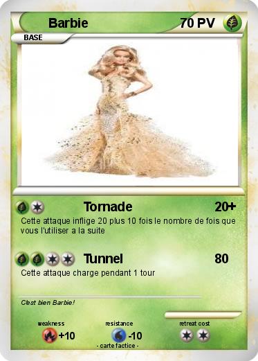 Pokémon Barbie 126 126 - Tornade - Ma carte Pokémon