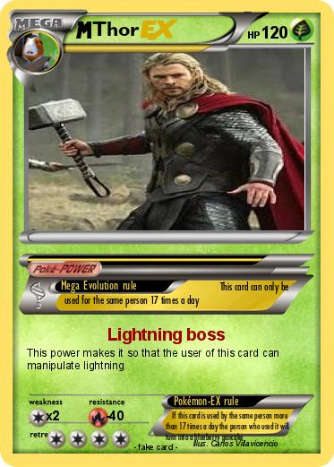 Pokémon Thor 996 996 - Lightning boss - My Pokemon Card