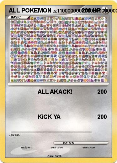 Pokémon ALL POKEMON 97 97 - ALL AKACK! - My Pokemon Card
