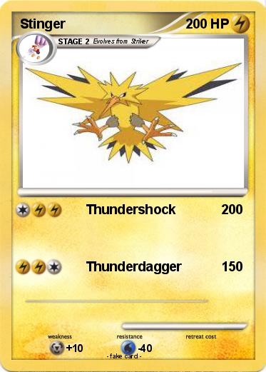 Pokémon Stinger 71 71 - Thundershock - My Pokemon Card