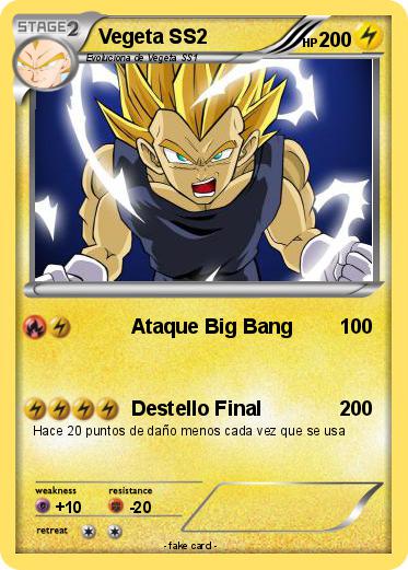 Pokémon Vegeta SS2 18 18 - Ataque Big Bang - Mi carta pokémon