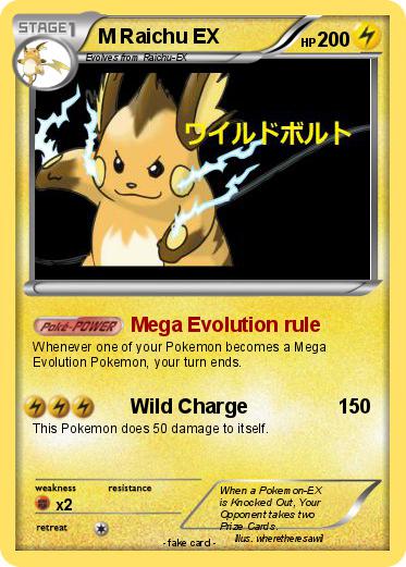 Pokémon M Raichu EX 23 23 - Mega Evolution rule - My Pokemon Card