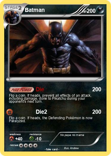 Pokémon Batman 2885 2885 - Die - My Pokemon Card