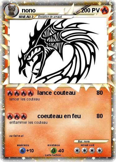Pokémon nono 71 71 - lance couteau - Ma carte Pokémon