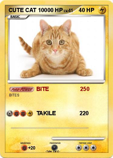 Pokémon CUTE CAT 10000 HP - BITE 250 - My Pokemon Card