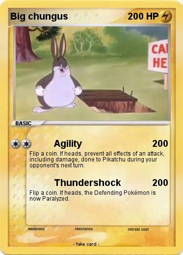 Pokémon Big chungus 198 198 - Agility - My Pokemon Card