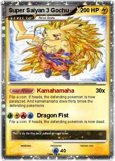 Pokémon Super Saiyan 3 Gochu 1 1 - Kamahamaha - My Pokemon Card