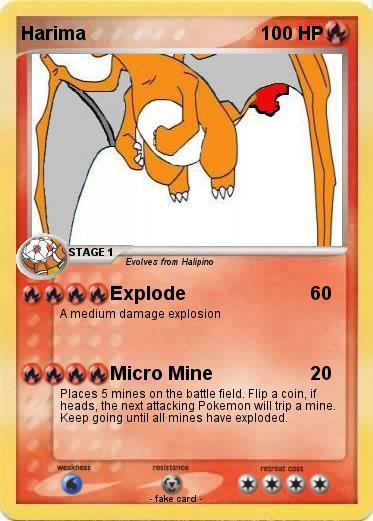 Pokémon Harima 4 4 - Explode - My Pokemon Card
