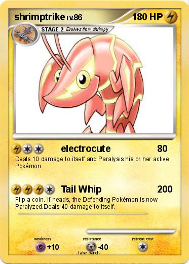 Pokémon shrimptrike - electrocute - My Pokemon Card