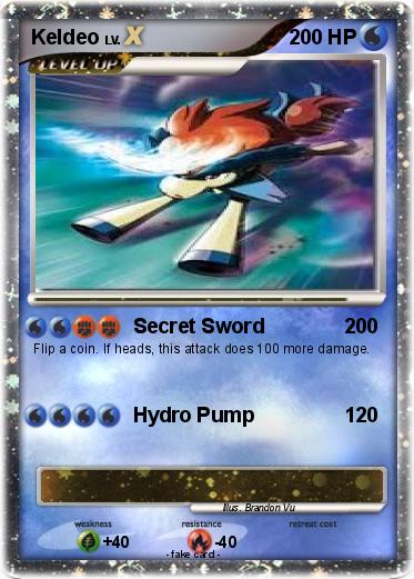 Pokémon Keldeo 496 496 - Secret Sword - My Pokemon Card