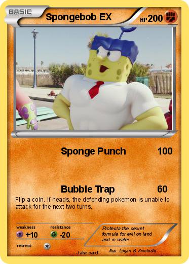 Pokémon Spongebob EX 28 28 - Sponge Punch - My Pokemon Card
