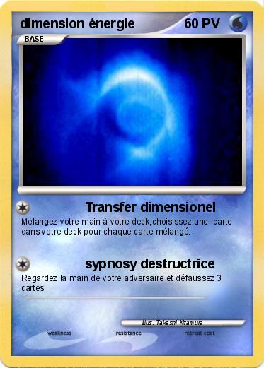 Pokémon dimension energie - Transfer dimensionel - Ma carte Pokémon