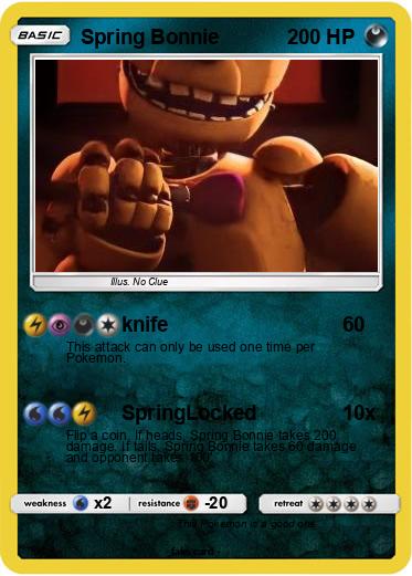 Pokémon Spring Bonnie 82 82 - knife - My Pokemon Card
