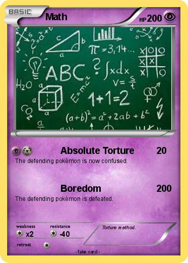 Pokémon Math 120 120 - Absolute Torture - My Pokemon Card