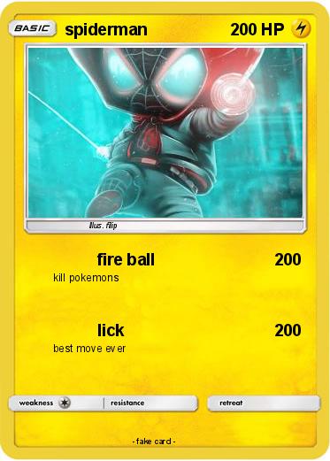 Pokémon spiderman 1012 1012 - fire ball - My Pokemon Card