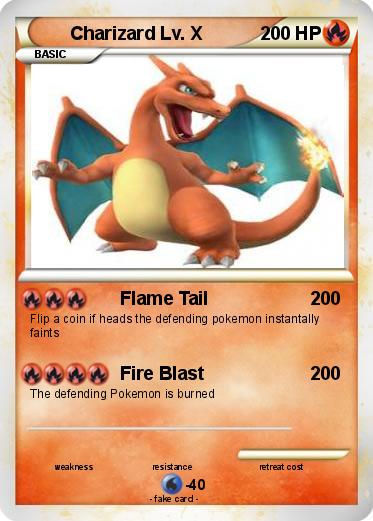Pokémon Charizard Lv X 77 77 - Flame Tail - My Pokemon Card