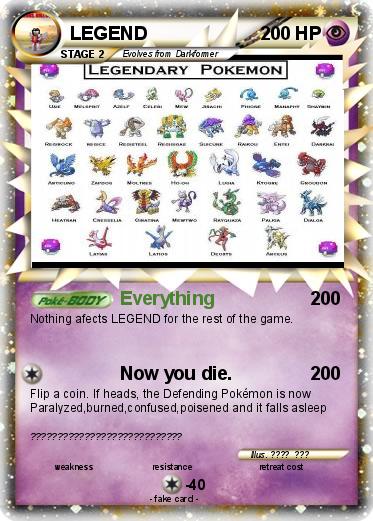 Pokémon LEGEND 204 204 - Everything - My Pokemon Card