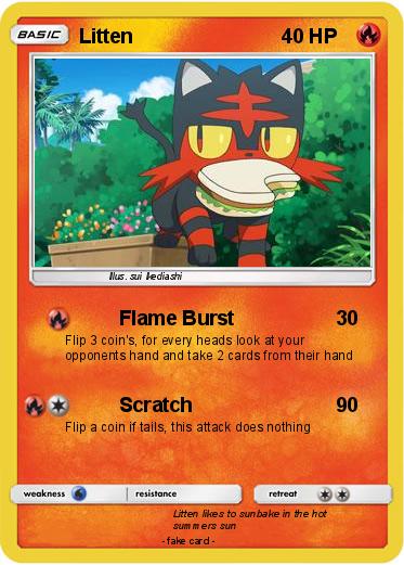 Pokémon Litten 357 357 - Flame Burst - My Pokemon Card