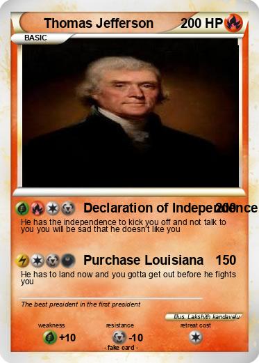 Pokémon Thomas Jefferson 143 143 - Declaration of Independence - My ...