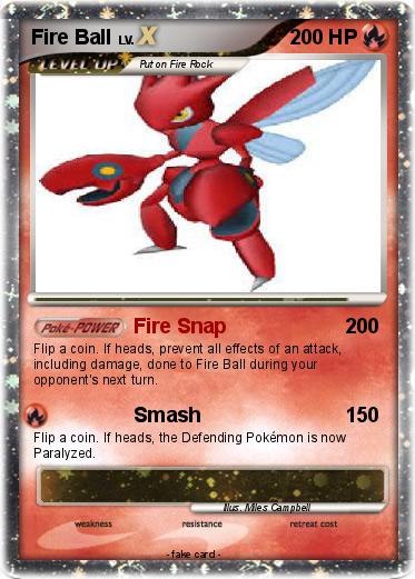 Pokémon Fire Ball 111 111 - Fire Snap - My Pokemon Card
