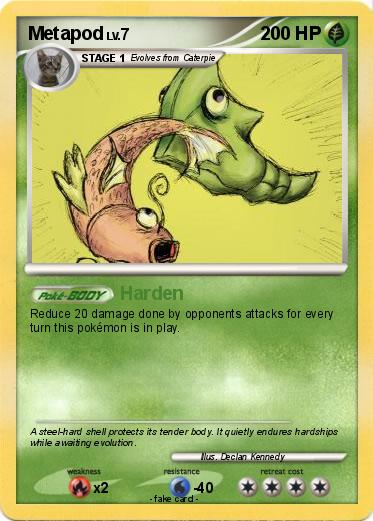 Pokémon Metapod 59 59 - Harden - My Pokemon Card