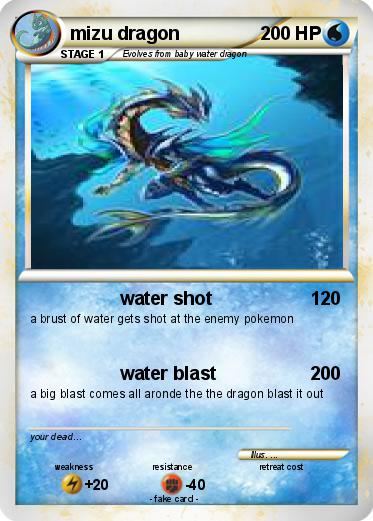 Pokémon mizu dragon 1 1 - water shot - My Pokemon Card