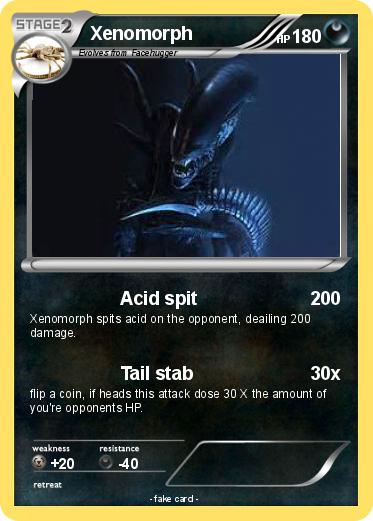 Pokémon Xenomorph 205 205 - Acid spit - My Pokemon Card