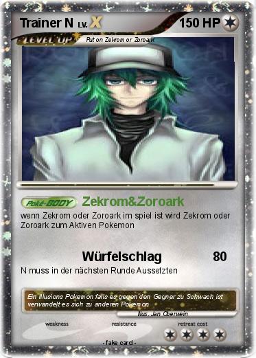 Pokémon Trainer N - Zekrom&Zoroark - My Pokemon Card